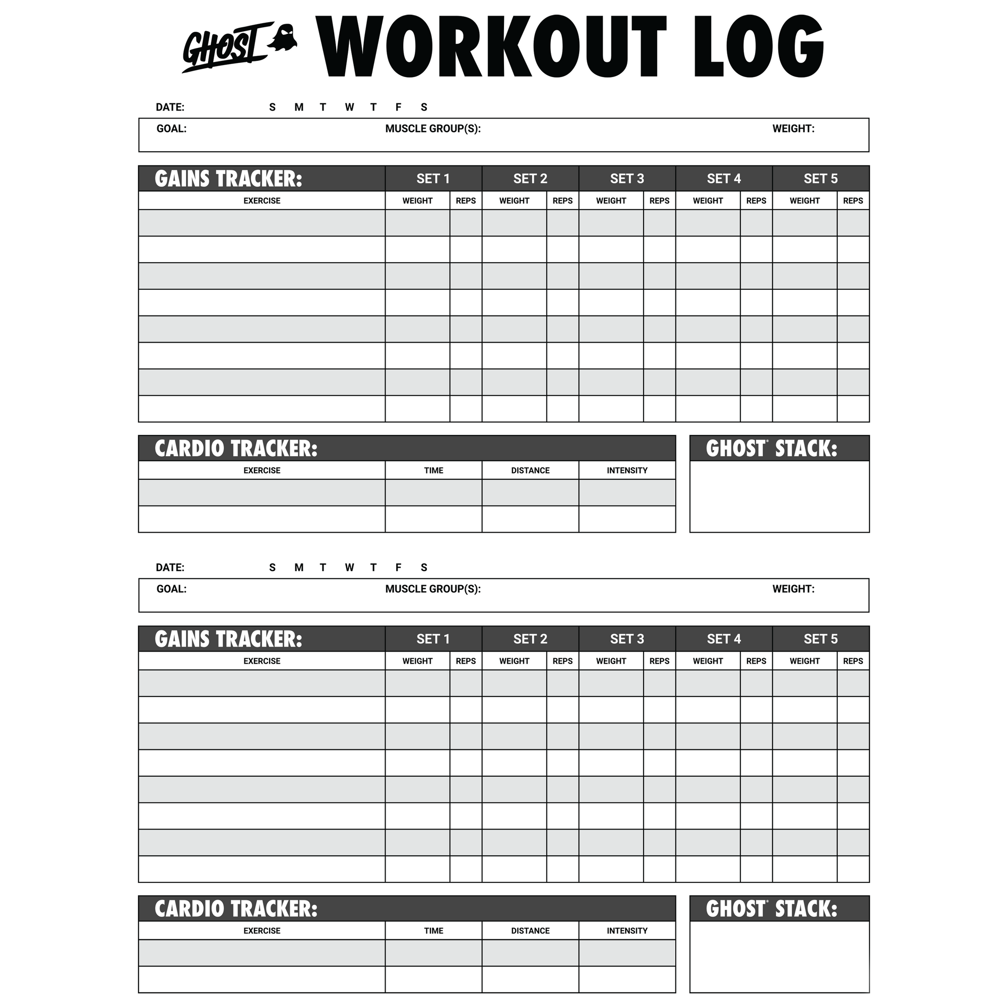 GHOST® WORKOUT LOG – GHOST AU